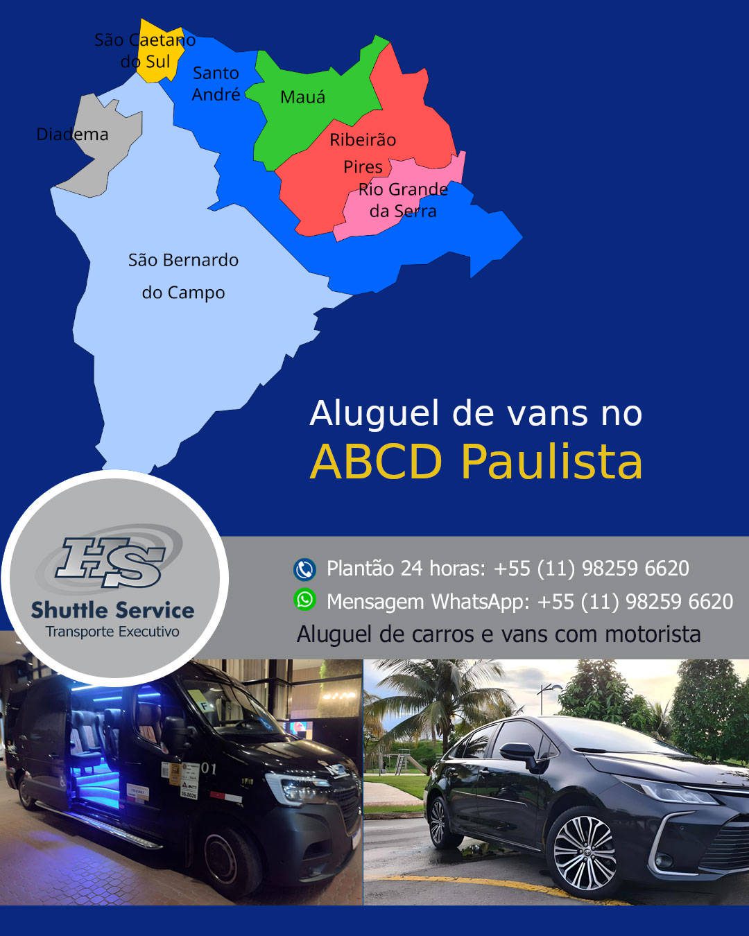 Locação de van com motorista no ABC Paulista